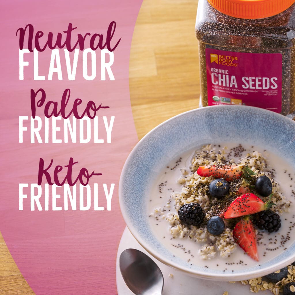 Organic Chia Seeds - 2 lb Jar | BetterBody Foods