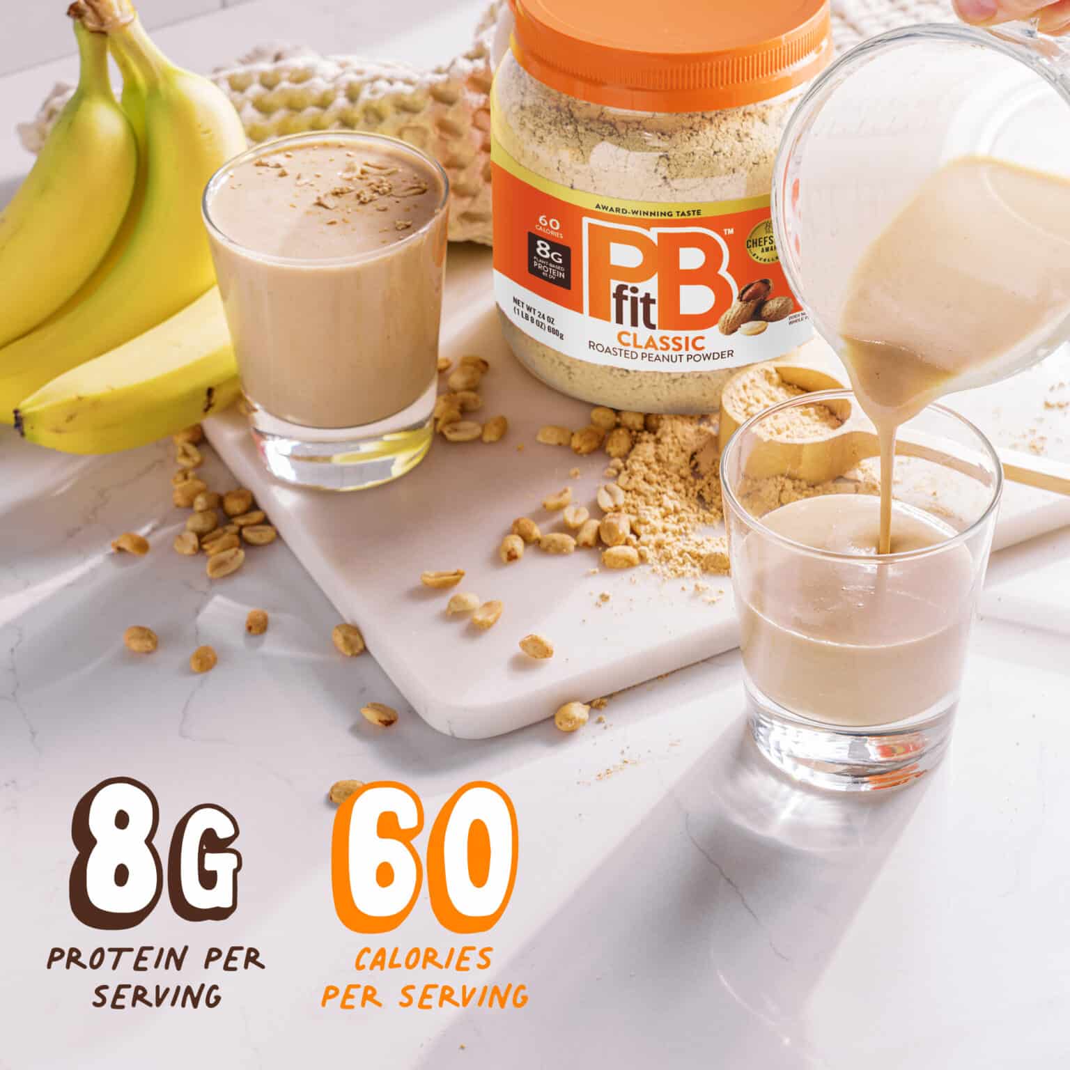 PBfit Roasted Peanut Powder - 30 oz jar | BetterBody Foods