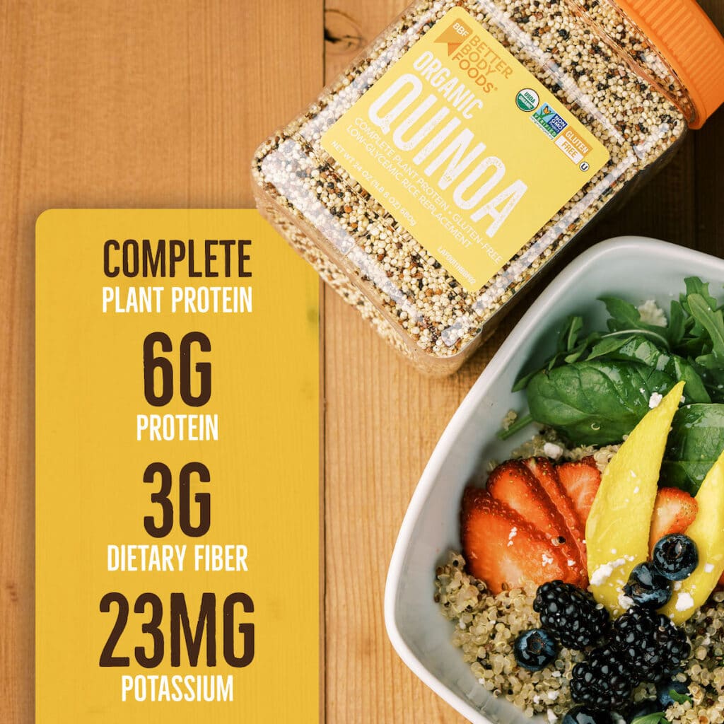 Organic Quinoa - 3 lb Jar | BetterBody Foods
